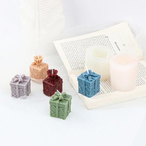 3D Soap DIY Silicone Decor Christmas Gift Box Candle Mold Silicone ...
