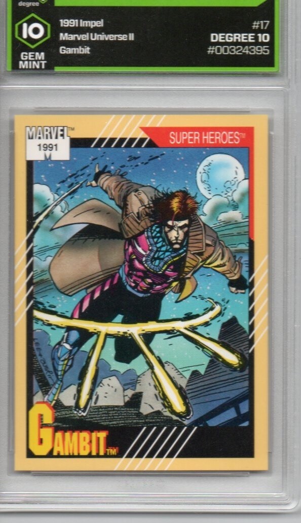 1991 MARVEL UNIVERSE II GAMBIT CARD#17 GEM MINT 10 BY DEGREE AWESOME | eBay