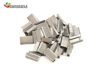 2000 x 12mm Metal Hand Pallet Strapping Banding Seal Clips | eBay UK