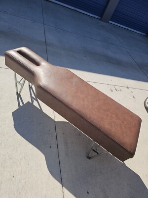 VINTAGE LLOYD Brown VINYL CHIROPRACTIC TABLE BENCH | eBay