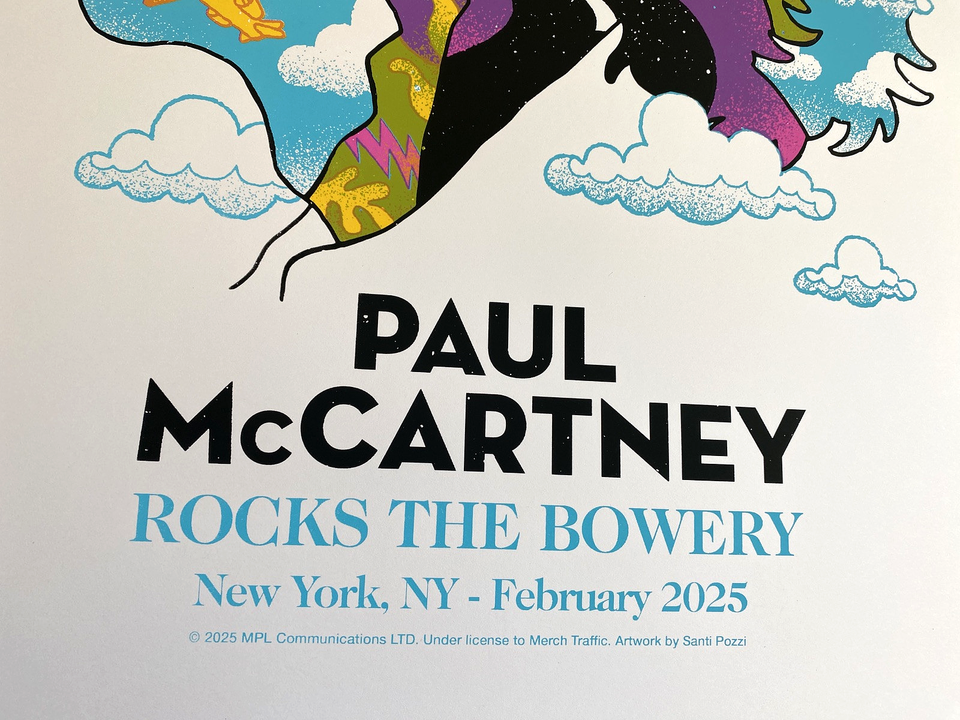 PAUL McCARTNEY poster ROCKS THE BOWERY BALLROOM NYC 2025 AP Screenprint ...