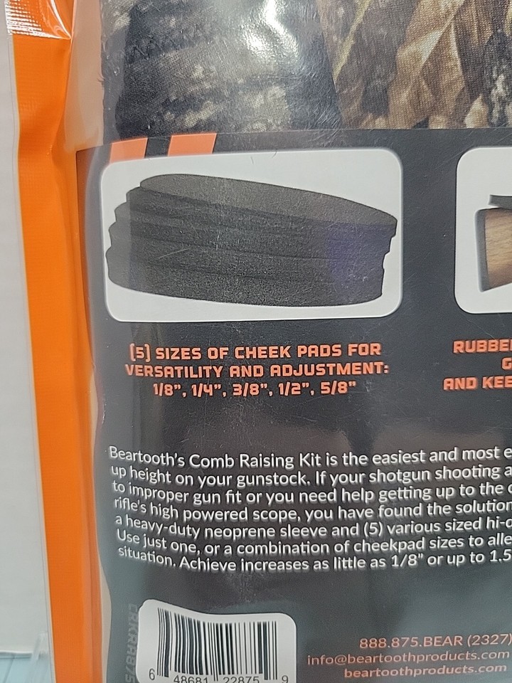 NEW Beartooth Comb Raising Kit 2.0 Camo Neoprene 5 insert CRKNL900 NO ...