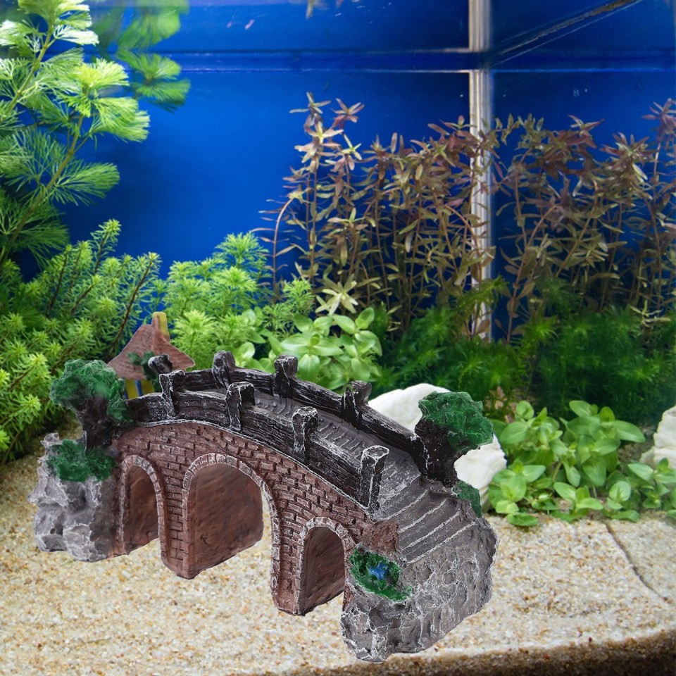 Artificial Bridge Model Decor Fish Tank Landscaping Decor Aquarium ...