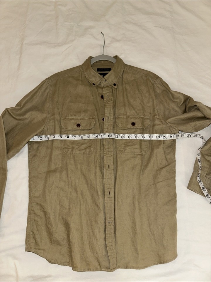 Banana Republic Mens Khaki Button Down Shirt Long Sleeve M Preppy Work ...