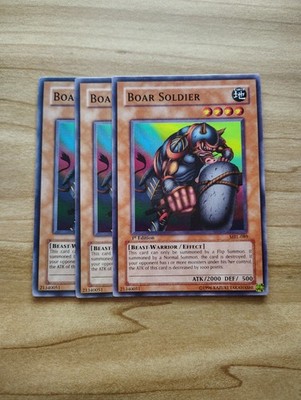 Yu-Gi-Oh! - Boar Soldier 3X - Complete Playset | eBay