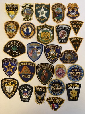 Lot #2 of 26 Vintage Miscellaneous Patches Police Patch Collection (FL ...