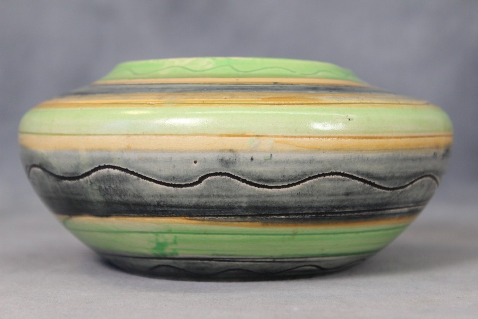 Rare Art Deco 1930s Mabel Leigh Shorter Pottery Green Moresque Pattern ...