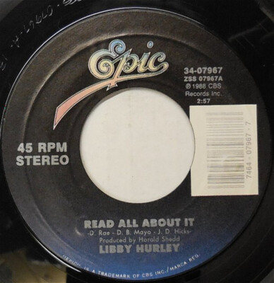 Libby Hurley - Read All About It (7", Single) | eBay