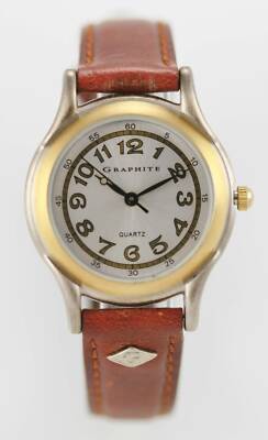 Graphite Silver Women's St Steel Silver Gold Brown Leather Quartz ...