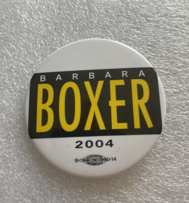 2004 BARBARA BOXER California Senate Political Pinback Button Official ...