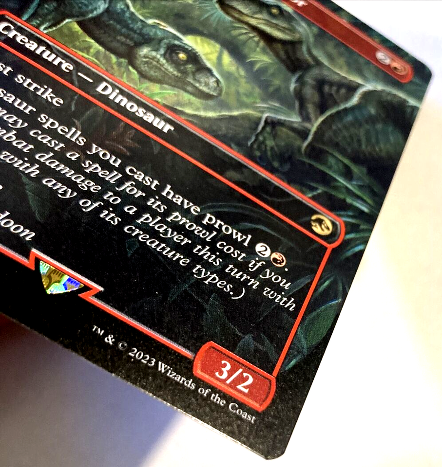 MTG Hunting Velociraptor *BORDERLESS* Jurassic World Collection 0004 NM ...