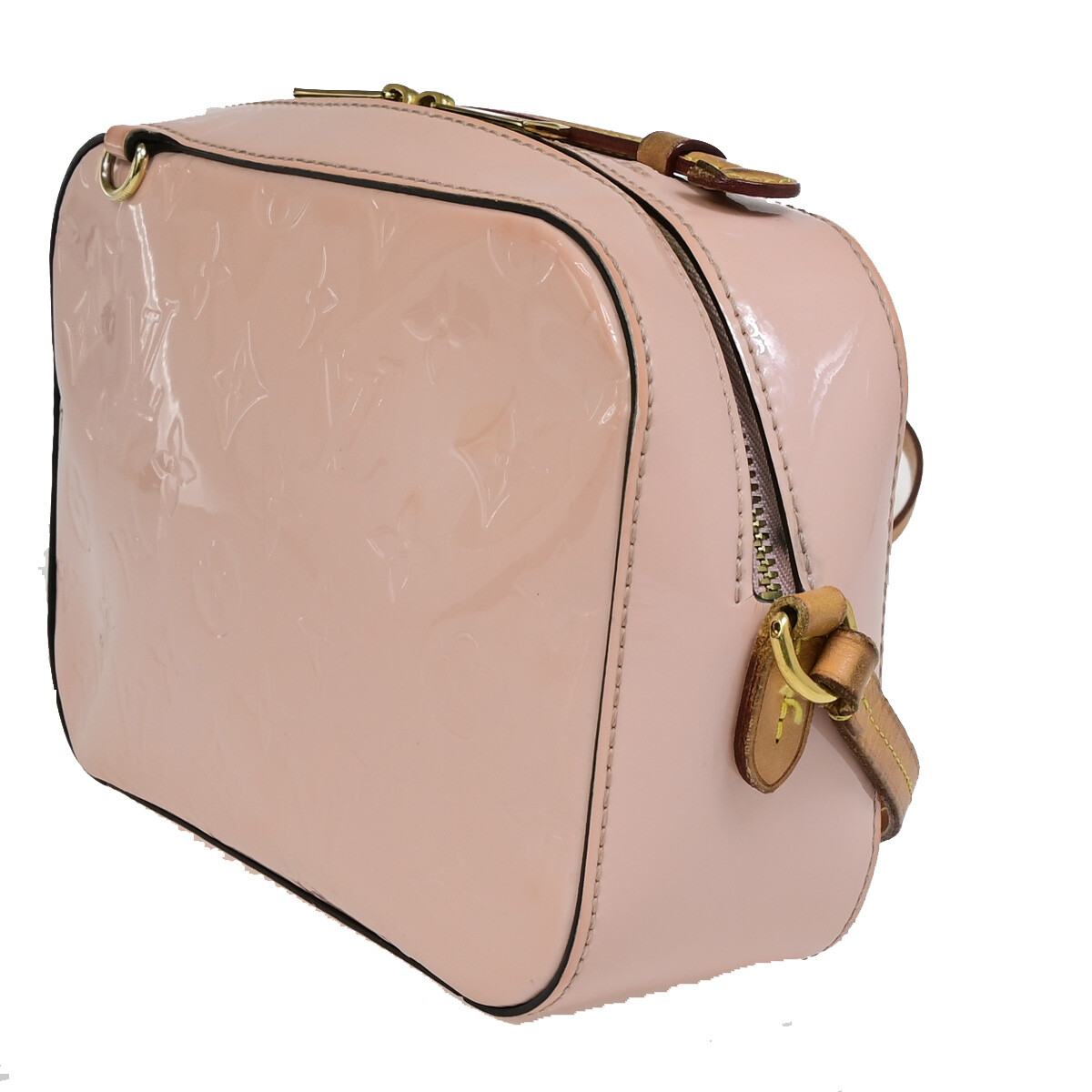 LOUIS VUITTON Santa Monica Shoulder Bag Monogram Vernis Rose M90371 ...