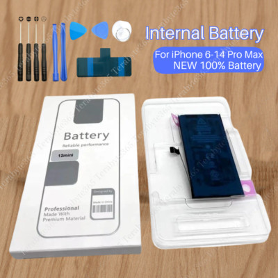Internal Battery Replacement+Tool Kit For iPhone 6 7 8 XS Max XR 11 12 ...