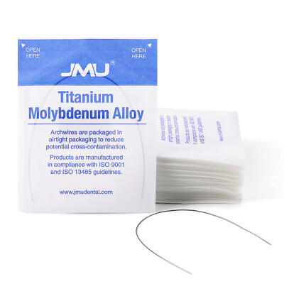 10packs Dental Orthodontic Ti-Mo Alloy TMA Beta Arch Wire Natural Upper ...