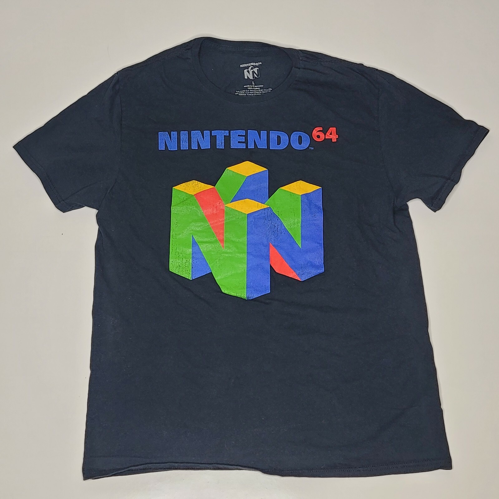 Official Nintendo 64 Graphic Black Tee Shirt Nintendo… - Gem