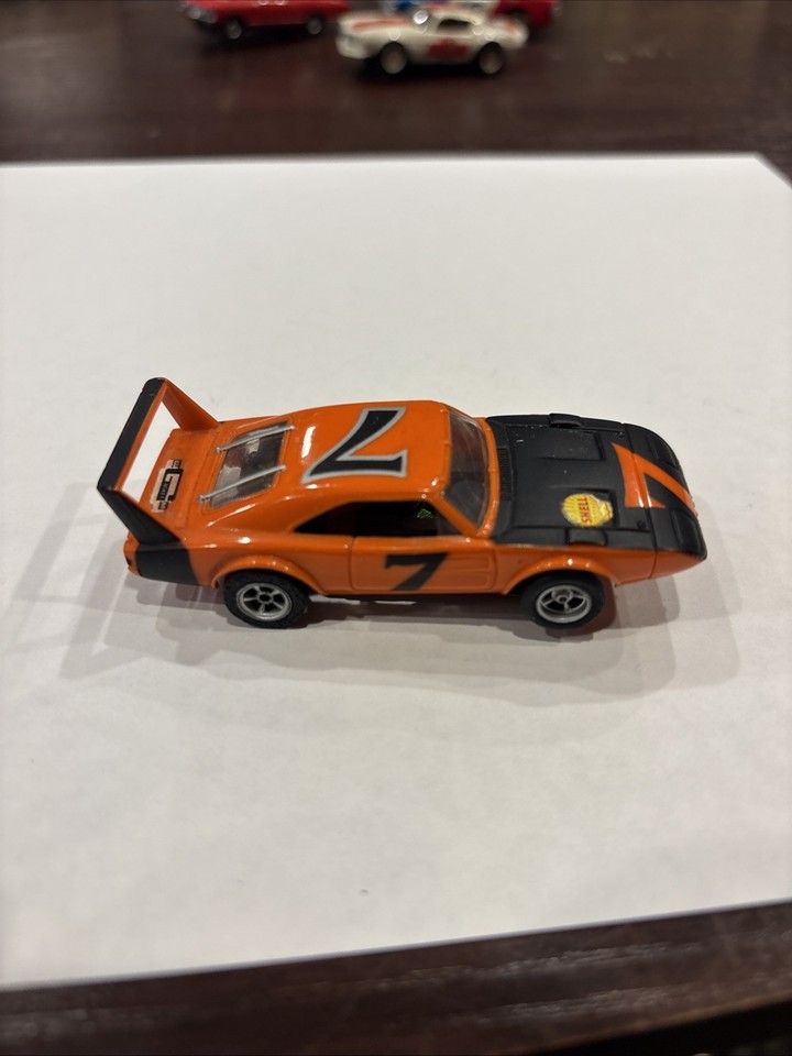 AFX AURORA ORANGE & BLACK DODGE DAYTONA CHARGER SUPERBIRD #7 HO SLOT ...