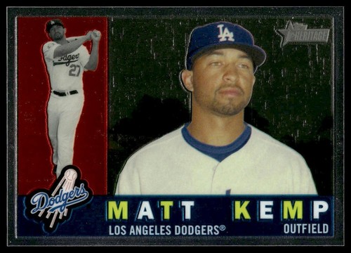 2009 Topps Heritage #C54 Matt Kemp SN Chrome #/1960 Los Angeles Dodgers ...