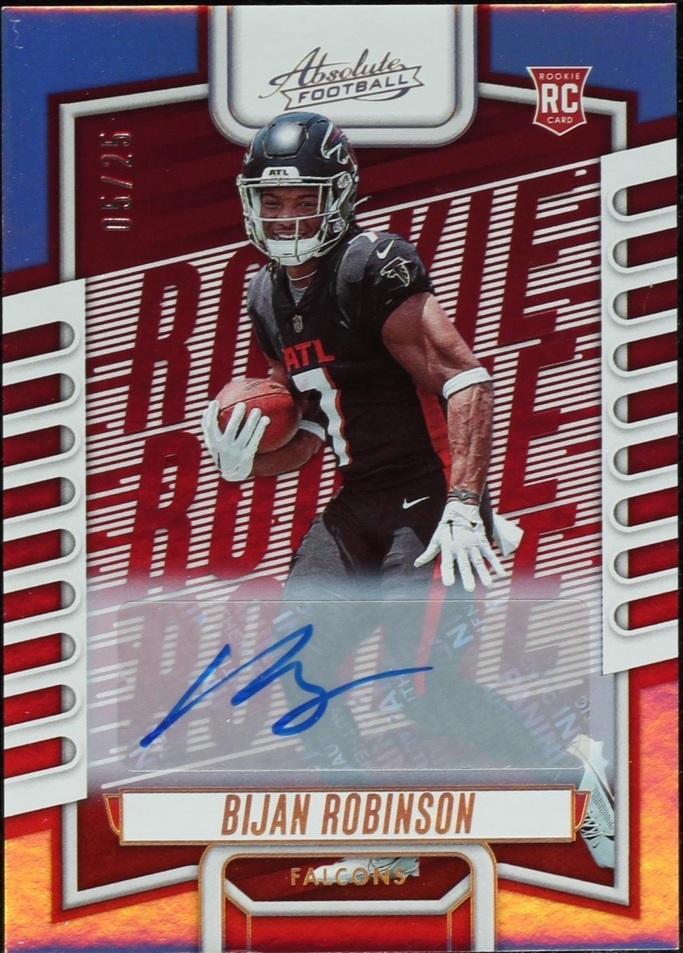 2023 Panini Absolute - Rookies Bijan Robinson #106 Spectrum Signatures ...