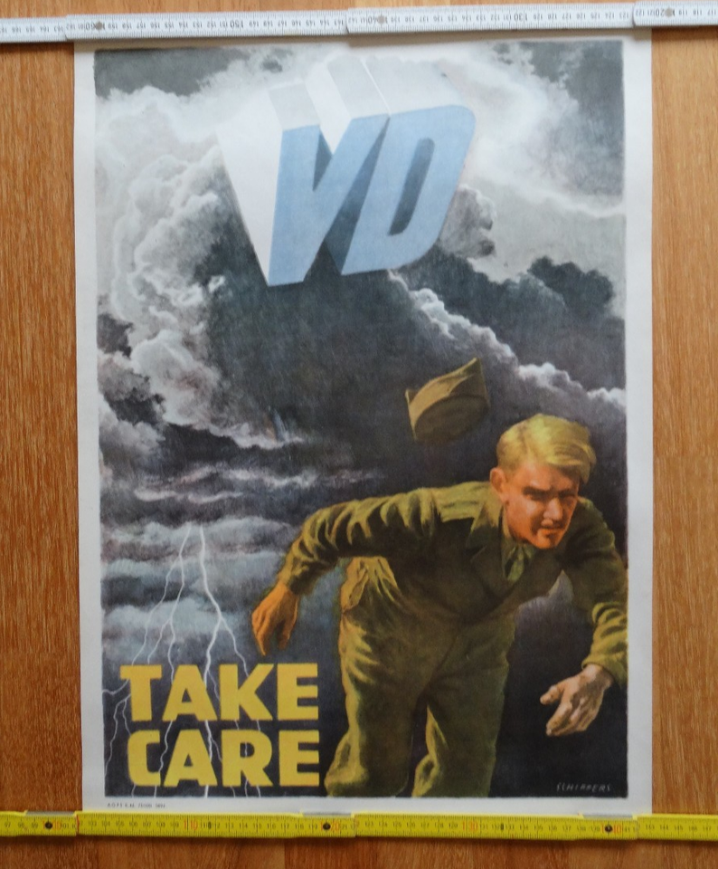 Original WWII VD Prevention Poster by Franz O. Schiffers 1946 - Take ...