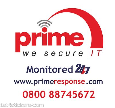 2 x REPLACEMENT STICKERS FOR A BURGLAR ALARM BELL BOX EXCELLENT ...