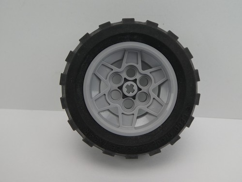 Lego Technic Lt Gray Wheel 56908 + Balloon Tire 68.7 x 34 R 61480 | eBay