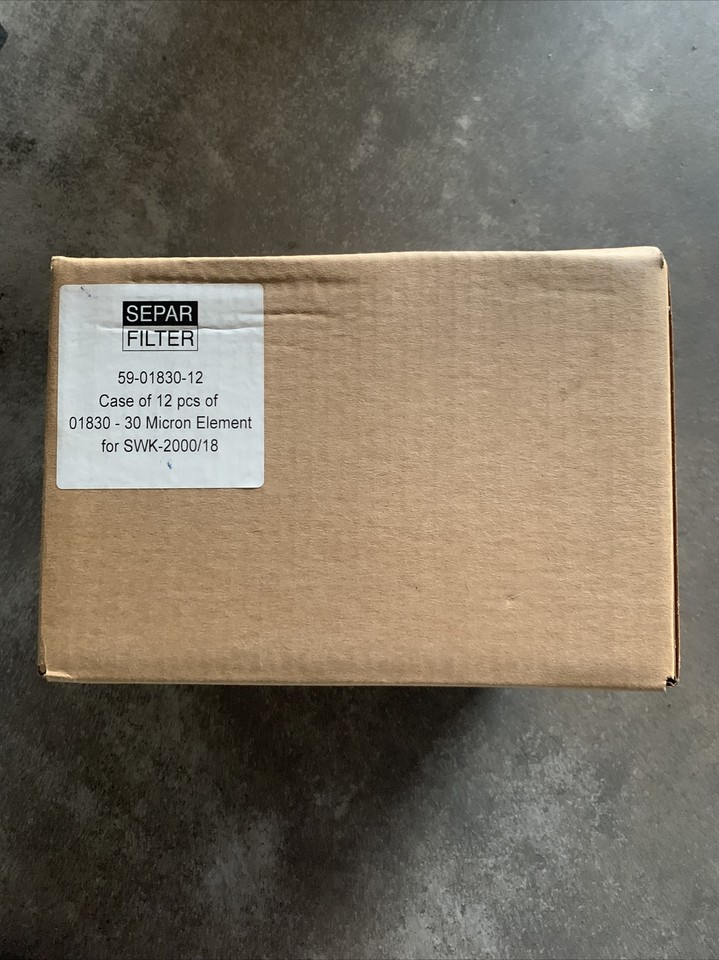 SEPAR 59-01830 FUEL WATER SEPARATOR FILTER ELEMENT 10 MICRON (CASE OF ...