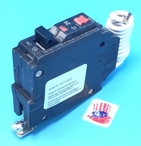 New Circuit Breaker GE THQB1120GF THQB1120GFT 20 Amp 1 Pole 120V GFCI ...