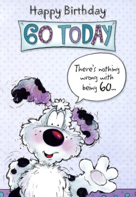 Happy Birthday - 60 Today - Birthday Greeting Card - 00809 | eBay