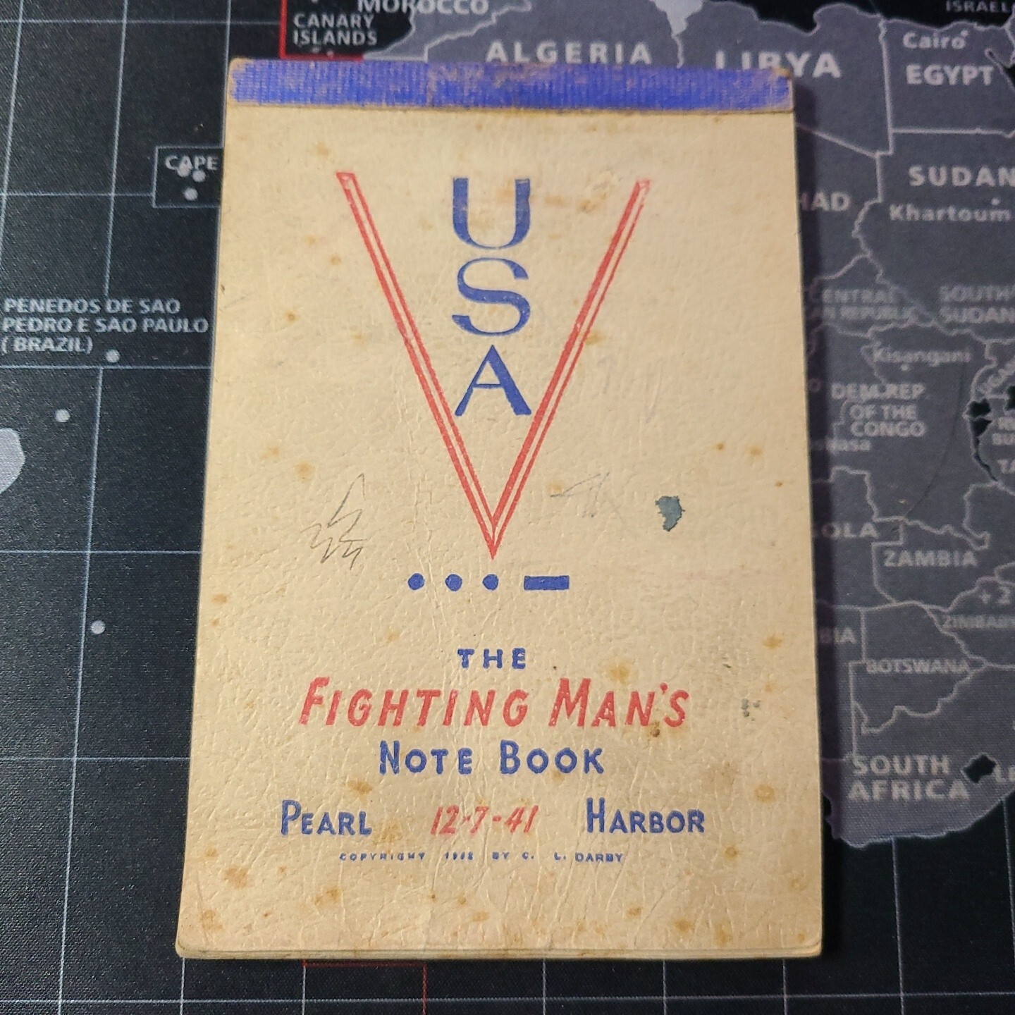 WWII 1940s Remember Pearl Harbor Notepad & Handpainted Pin | eBay