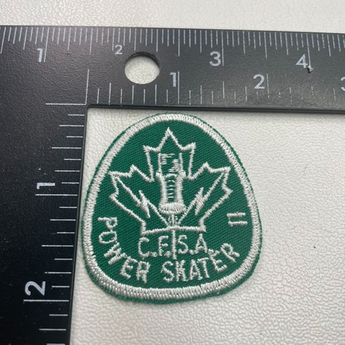 VTG CFSA CANADA FIGURE SKATING POWER SKATER II AWARD Patch green 23TW ...