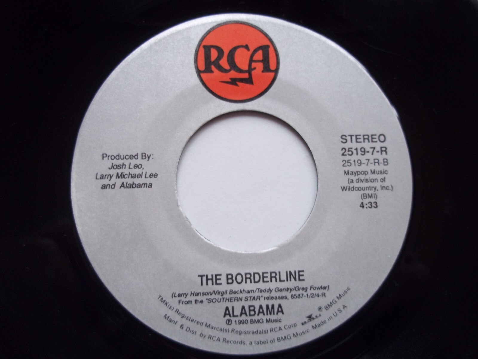 ALABAMA - Pass It On Down / The Borderline - 45 RPM 7" Record 1990 | eBay