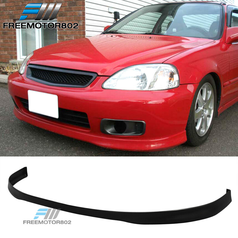 Fits 99-00 Honda Civic EK OE Factory Style Front Bumper Lip Spolier Kit ...