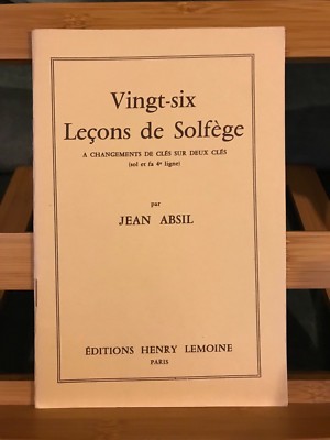 Jean Absil 26 lecons de solfège a changements de clés formation ...