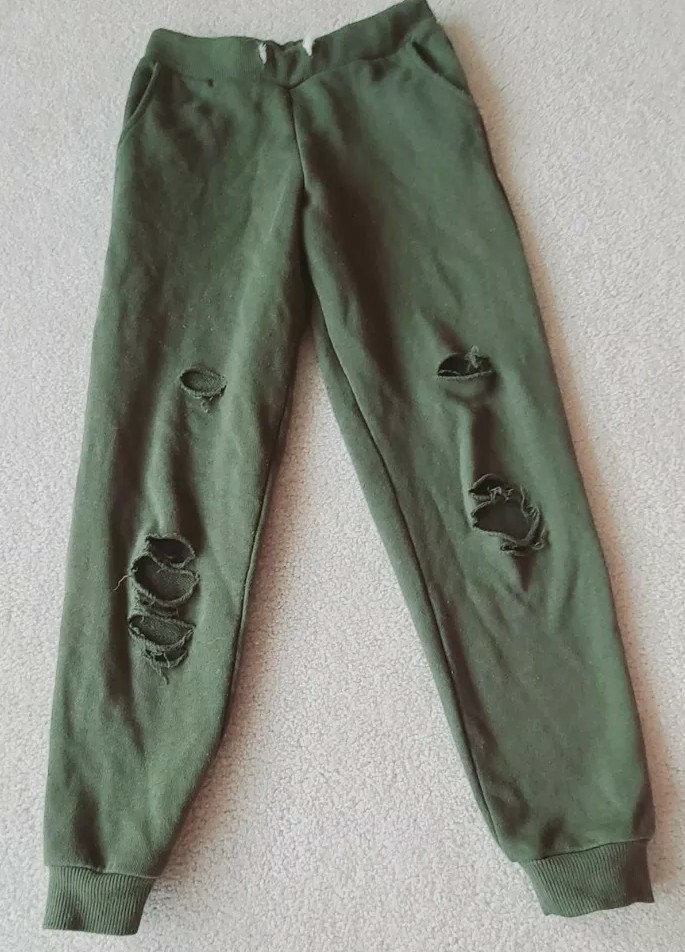 Girl's Factory Distress Sweat pants Jogger Size 5/6 Super Cute | eBay