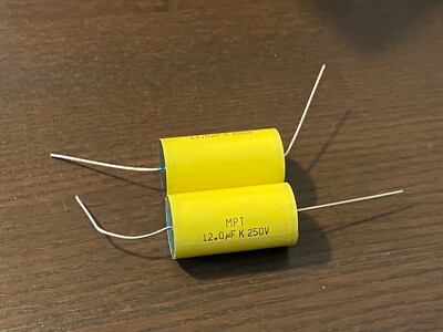 2 x 12uF 250V 12mfd NP Non Polarized Crossover Audio Capacitor MPT Film ...
