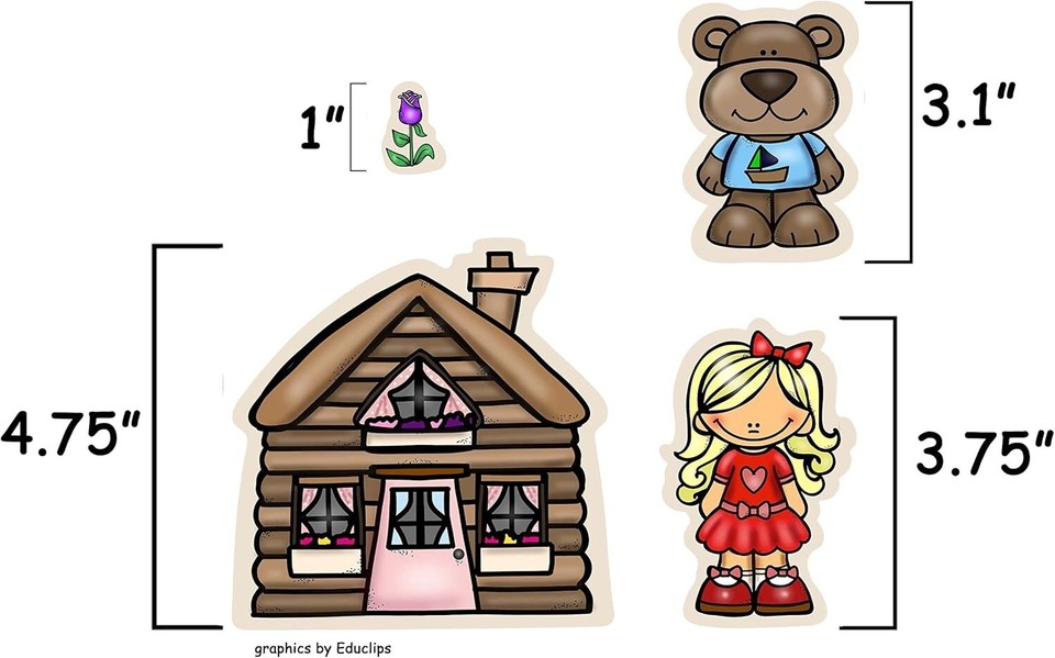 Small Goldilocks & The Three Bears Felt Figures For Flannel Board ...