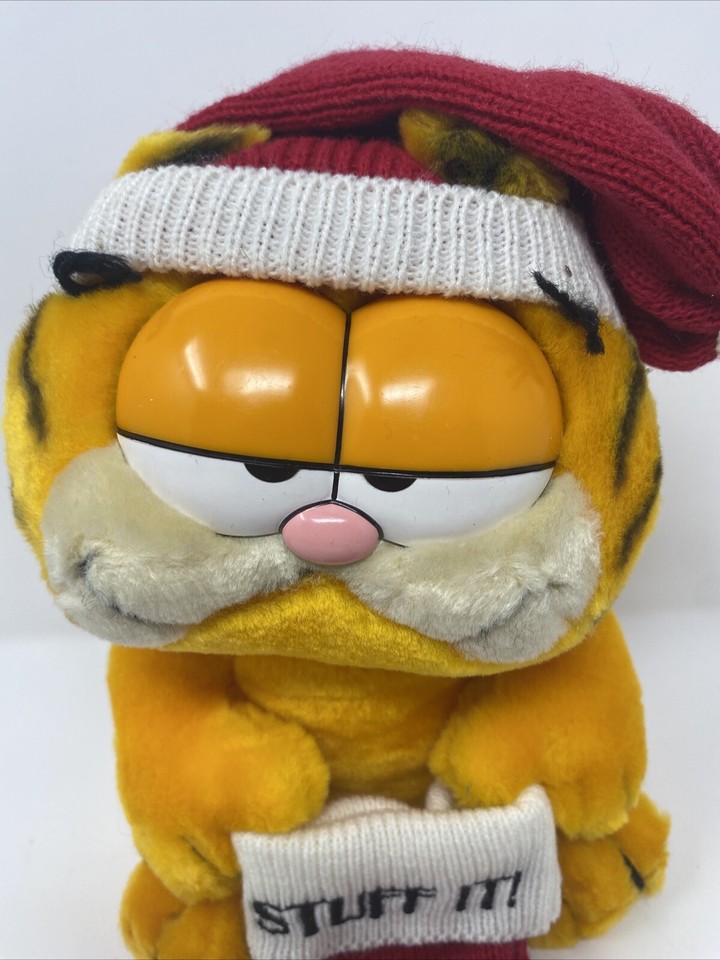 Vintage Dakin Garfield 1981 Christmas Stocking Stuff It Plush Toy ...