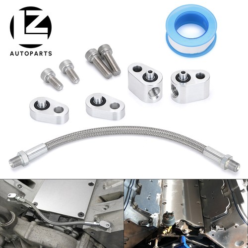 For LS Coolant / Steam Port Crossover Hose Braided Kit LS1 Throttle ...