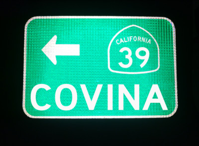 COVINA California Highway 39 route road sign - San Dimas, Azusa ...