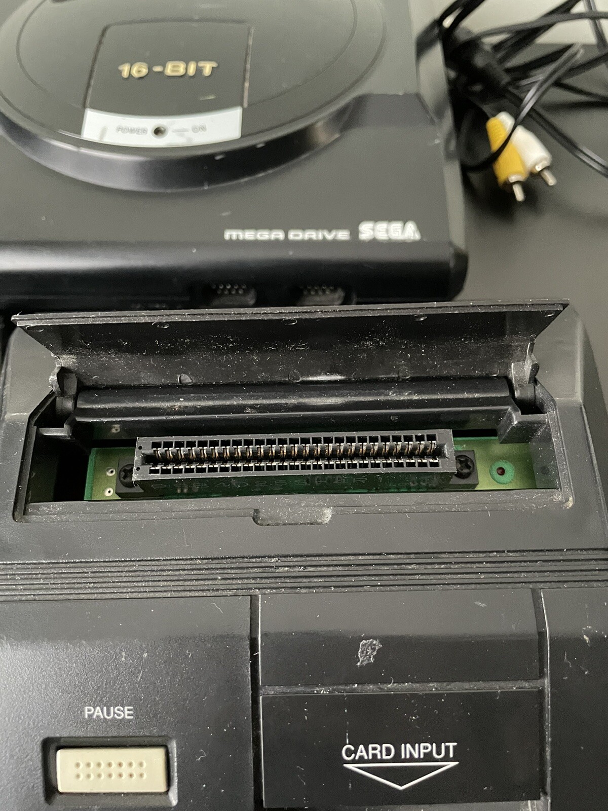 📼Sega Mega Drive - Console + Master System Converter + 1x Game *GC ...