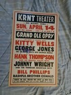 GEORGE JONES AUTOGRAPHED KITTY WELLS BOXING STYLE CONCERT POSTER ...