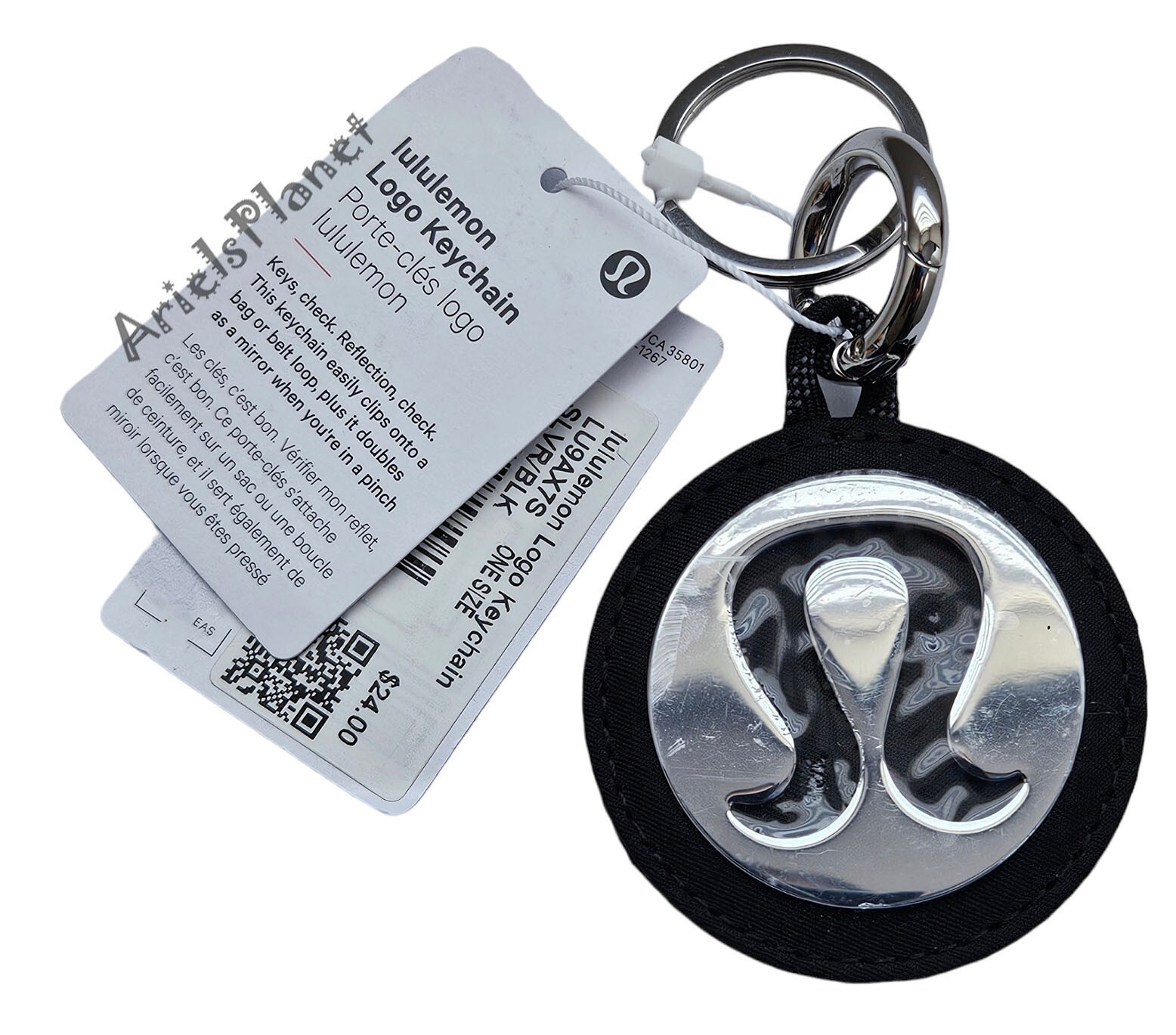 Lululemon Logo Keychain Bag Charm LU9AX7S Silver/Black One Size | eBay