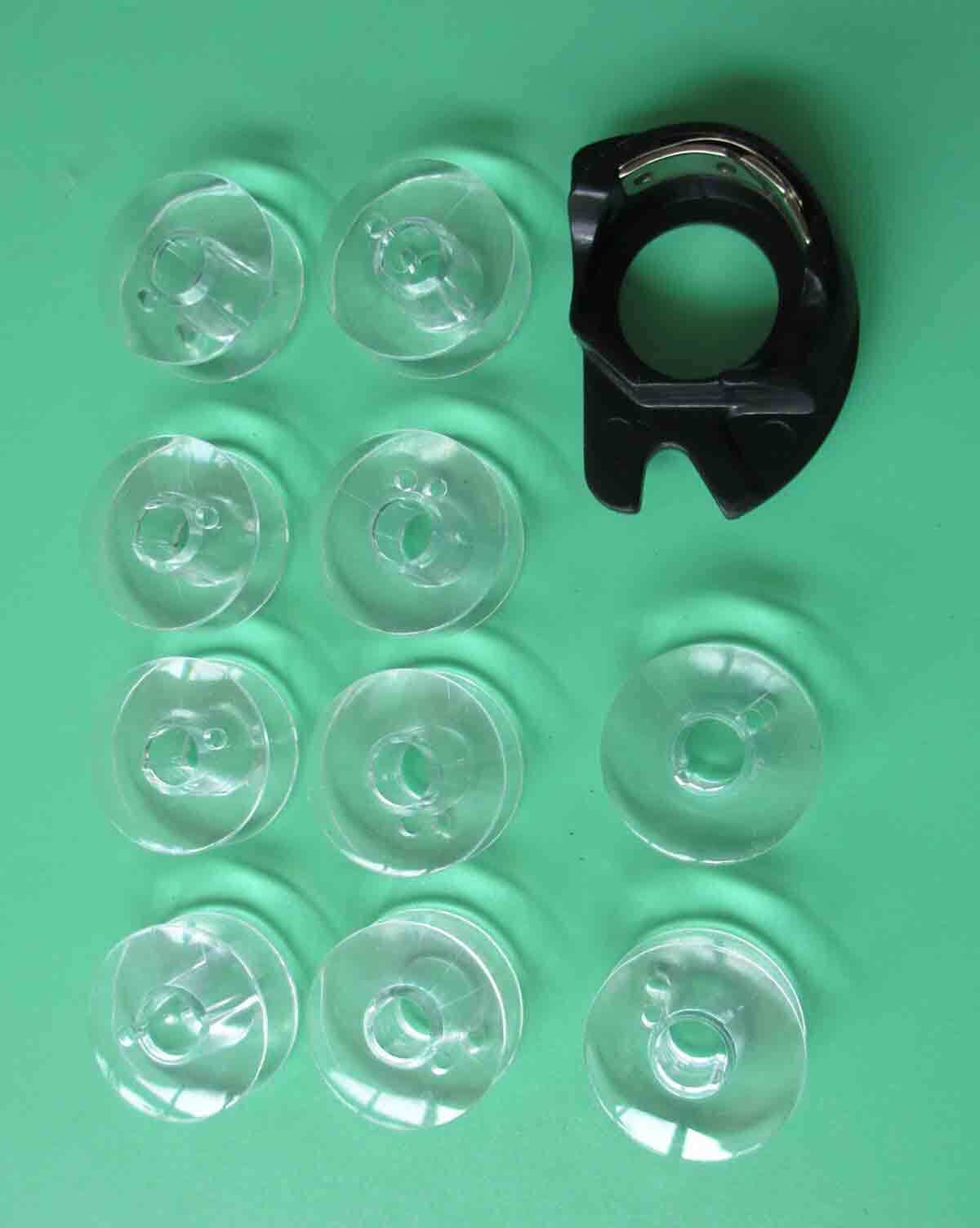 BOBBIN CASE # 421326 & BOBBINS * Singer 1730 2440 4552 4830 5050 6600 ...