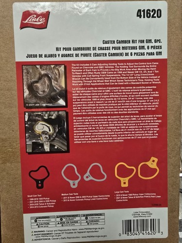 New Lisle 6pc GM Camber Caster Holding & Adjusting Tool Set #41620 ...