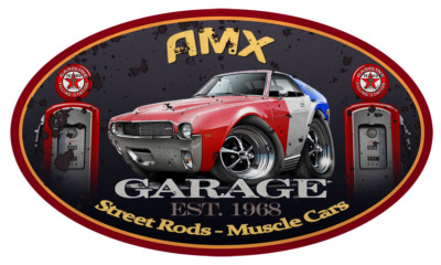 1968 1969 AMC AMX Classic Garage Sign Wall Art Graphic Sticker | eBay