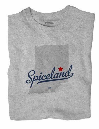 Spiceland Indiana IN T-Shirt MAP | eBay