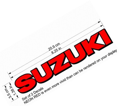 Suzuki decals Neon Red 1000 gsxr 85 rmz 600 gsxs 750 drz 450 250 moto ...