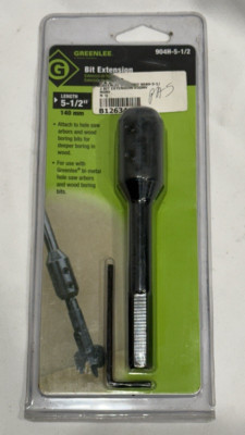 Greenlee 904H-5-1/2 Bit Extension For Hole Saw Arbors 5 1/2" x 7/16 ...