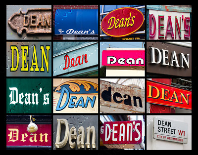 DEAN Name Poster featuring photos of actual signs | eBay