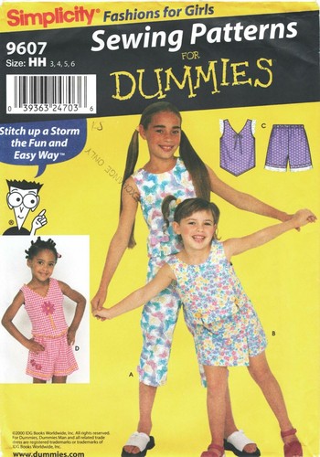 Girl's CASUAL COORDINATES 2001 Simplicity Pattern 9607 Sizes 3,4,5,6 ...